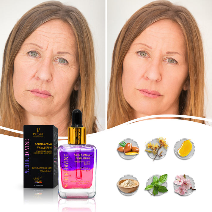 Double-Acting Facial Serum Hyaluronic Based Hydrating & Moisture ...